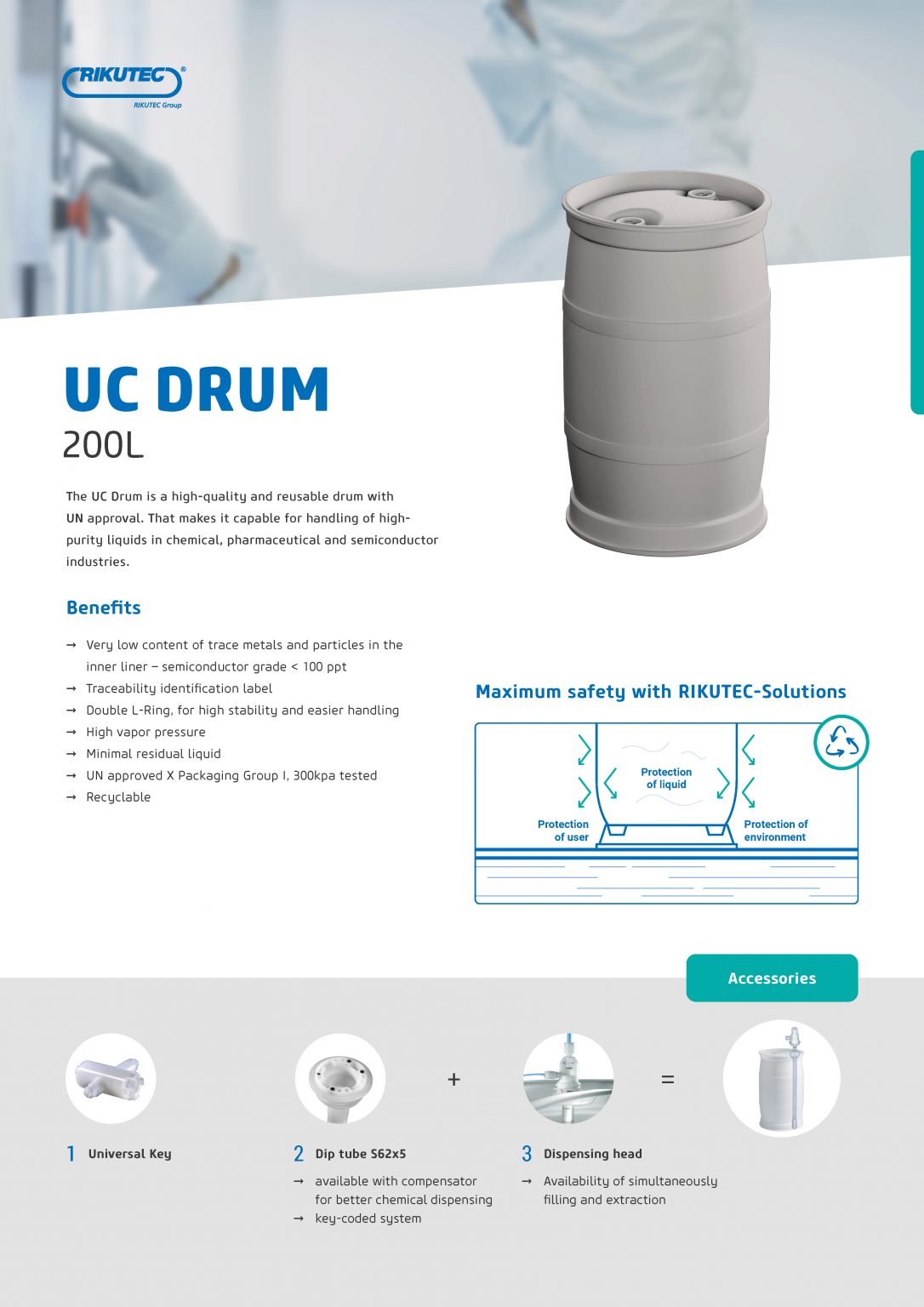 RIKUTEC America Technical Data Sheet UC Drum - Rikutec America