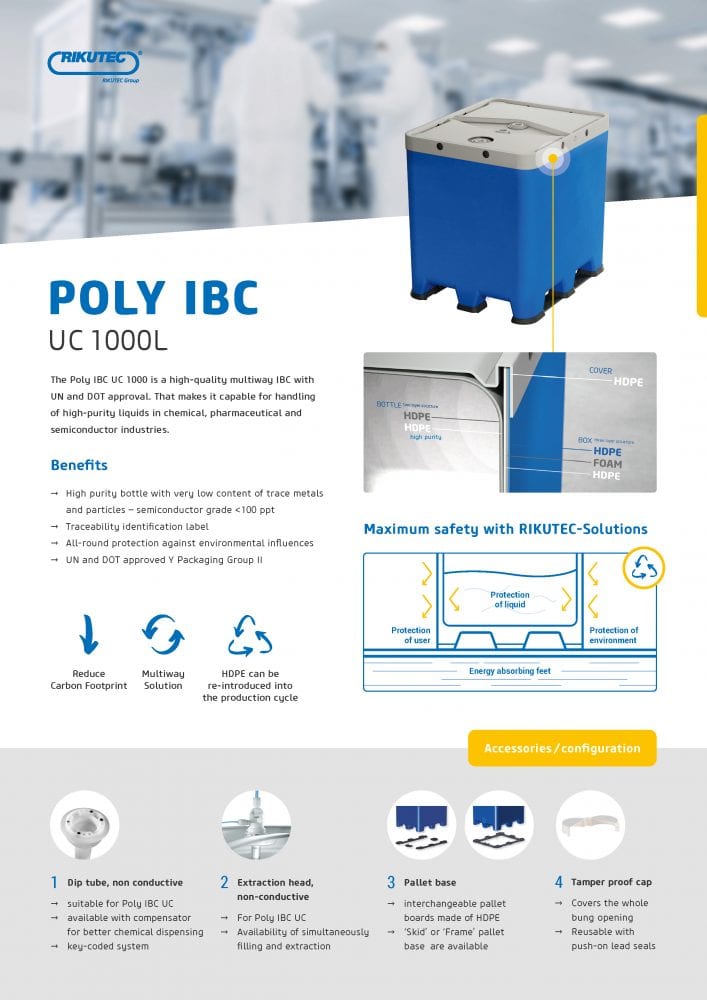 RIKUTEC America Technical Data Sheet IBC UC - Rikutec America